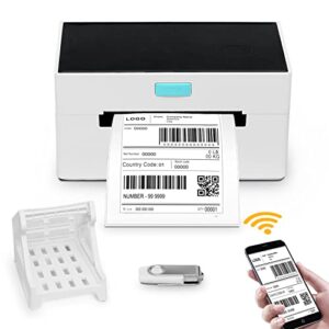 shipping label printer, 160mm/s 4×6 label maker with wireless for business home packages thermal printer supports amazon, ebay, etsy, shopify, ups, fedex, usps and many others