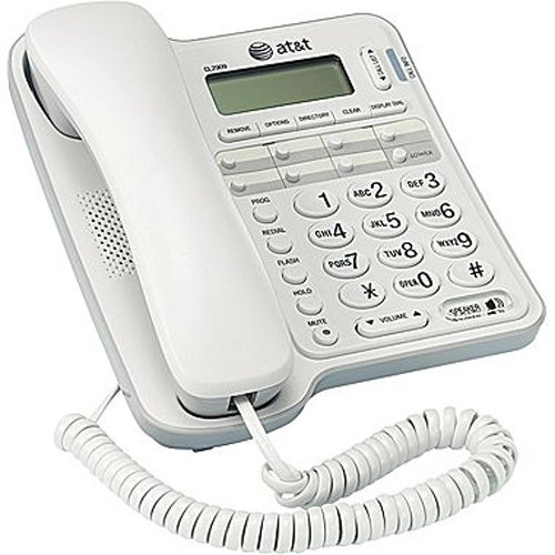 AT&T CL2909 Corded Phone with Speakerphone and Caller ID/Call Waiting, White