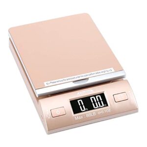 accuteck gold 86lbs digital shipping postal scale with batteries and ac adapter