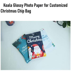 Koala Glossy Inkjet Photo Paper 8.5X11 Inches 100 Sheets Professional Glossy Photographic Paper 48lb Compatible with Inkjet Printer 180GSM