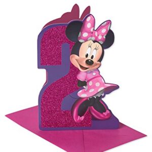 American Greetings 2nd Birthday Card for Girl (Minnie Mouse)