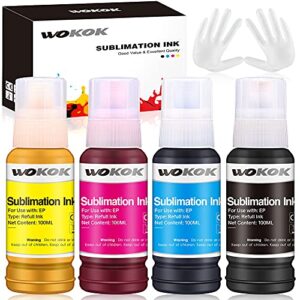 wokok sublimation ink refill for ecotank et-2760 et-2720 et-2800 et-2850 et-2803 et-4750 et-3760 et-4760 et-15000 et-16600 et-16650 inkjet printers