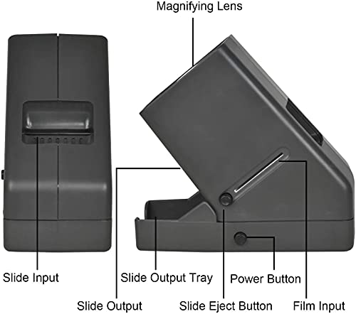 DIGITNOW 35mm Slide and Film Viewer, 3X Magnification, Battery Operation, LED Lighted Illuminated Viewing –for 35mm Slides & Positive Film Negatives(4AA Batteries Included)