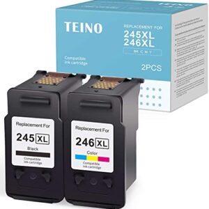 TEINO 245XL Ink Cartridge Compatible Ink Cartridge Replacement for Canon 245XL 246XL Combo Pack for PIXMA MX490 MX492 MG2522 MG2520 MG2922 TS3122 Printer Canon PG 245 and CL 246 (Black Tri-Color)