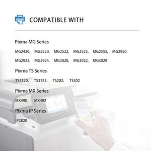 TEINO 245XL Ink Cartridge Compatible Ink Cartridge Replacement for Canon 245XL 246XL Combo Pack for PIXMA MX490 MX492 MG2522 MG2520 MG2922 TS3122 Printer Canon PG 245 and CL 246 (Black Tri-Color)