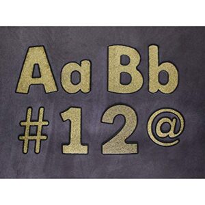 Carson Dellosa 4 In. Gold Glitter Bulletin Board Letters for Classroom, Alphabet Letters, Numbers, Punctuation & Symbol Cutouts, Gold Glitter Letters for Bulletin Board (219 pcs.)