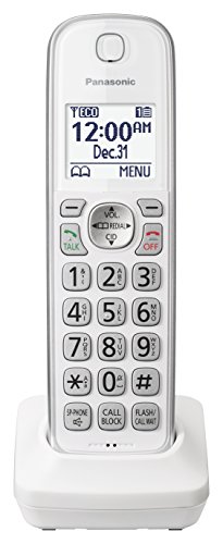 PANASONIC Additional Cordless Phone Handset for use with KX-TGD53x Series Cordless Phone Systems - KX-TGDA50W1 (White)