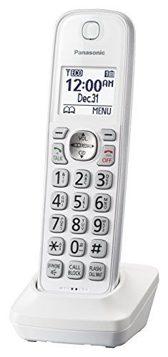 PANASONIC Additional Cordless Phone Handset for use with KX-TGD53x Series Cordless Phone Systems - KX-TGDA50W1 (White)