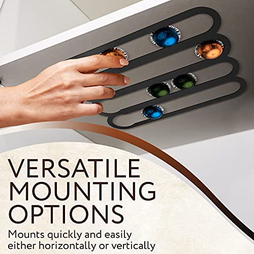 Impresa Capsule Holder Compatible With Nespresso VertuoLine Capsule Pods - Vertically or Horizontally Mounted on Walls or Under Cabinets, 14" by 11.75" (35cm x 30 cm) Holds 20