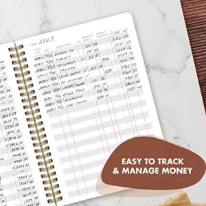 Easy to Use Accounting Ledger Book for Small Business - The Perfect Check Register Notebook to Track Your Expenses - Simplified Personal Finance Checkbook, Income and Expense Log Book