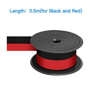 LxTek Replacement for GR24 Universal Twin Spool Calculator Ribbon use with Nukote BR80c, Sharp El 1197 P III, Porelon 11216, Dataproducts R3027 (Black/red, 12-Pack) Tray