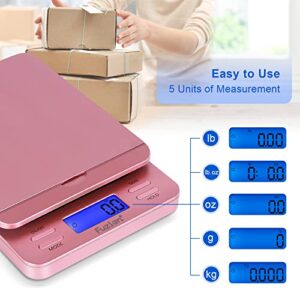 Fuzion Shipping Scale, Digital Postage Scale for Packages 86 lb/0.1oz with Hold and Tare, Postal Scale with Flip Holder, Package Scale for Small Business, Battery & AC Adapter