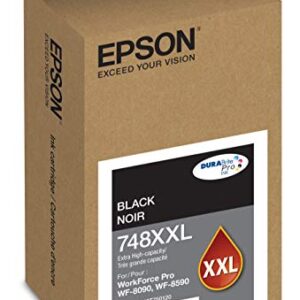 EPSON T748 DURABrite Pro -Ink High Capacity Black -Cartridge (T748XXL120) for select Epson WorkForce Printers