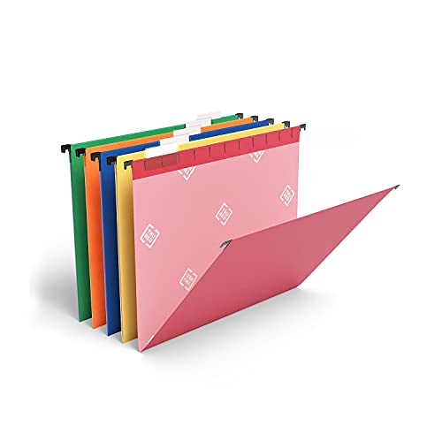 Staples 813110 Reinforced Hanging File Folders 5-Tab Letter Size Asst. Colors 25/Bx