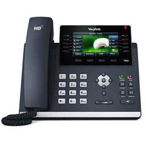 yealink t46s ip phone, 16 lines. 4.3-inch color lcd. dual-port gigabit ethernet, 802.3af poe, power adapter not included (sip-t46s)