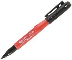 milwaukee 48-22-3100 inkzall jobsite fine point black permanent marker 12 pack