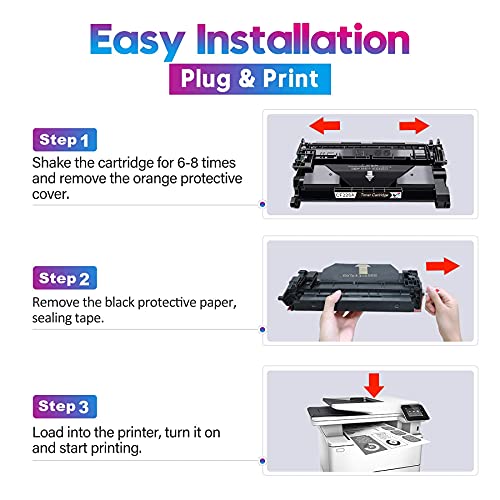 ONLYU Compatible Toner Cartridge Replacement for HP 26X CF226X HP 26A CF226A 26A 26X Pro M402n M402dn M402dw Pro MFP M426fdw M426fdn M426dw (Black, 2-Pack)