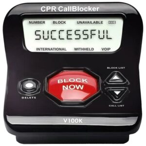 CPR V100K Spam Call Blocker for Landline Phones – Stop All Unwanted Calls at a Touch of a Button - Scam Call Blocker for Home Phones