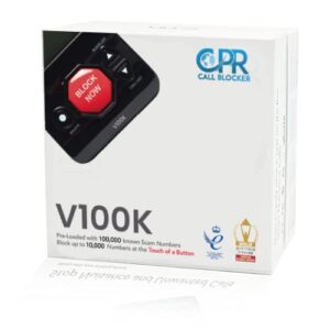 CPR V100K Spam Call Blocker for Landline Phones – Stop All Unwanted Calls at a Touch of a Button - Scam Call Blocker for Home Phones