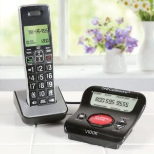 CPR V100K Spam Call Blocker for Landline Phones – Stop All Unwanted Calls at a Touch of a Button - Scam Call Blocker for Home Phones