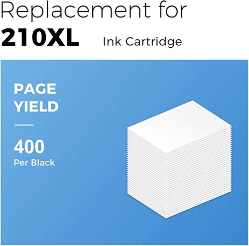 210XL Black Remanufactured Ink Cartridge Use for Canon PIXMA MP490 MP495 MP250 Printer 210XL Ink (2 Pack)