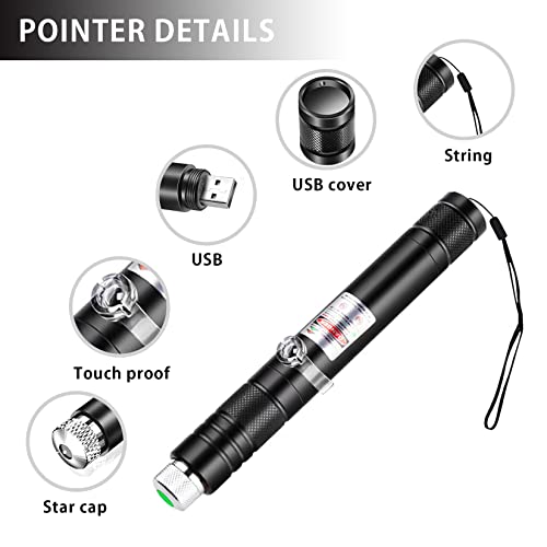 AYZUTQL Green High Power Laser Pointer Long Range Strong Beam Laser Pointer Rechargeable,Green Laser Pointer High Power Laser Pointer Pen for Pointer Laser Lazer Pointer l