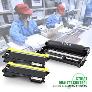 LINKYO Compatible Printer Toner Cartridge and Drum Unit Set Replacement for Brother TN450 TN-450 DR420 DR-420 (2 Toner Cartridges, 1 Drum Unit)