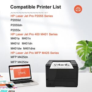 v4ink 2PK Compatible Toner Cartridge Replacement for HP 05X CE505X Toner Black Ink High Yield for use in HP P2055dn P2055 P2055D P2055X HP Pro 400 M401n M401dne M401dw MFP M425dn Printer