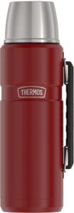 thermos stainless king vacuum-insulated beverage bottle, 40 ounce, rustic red