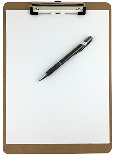 Trade Quest, Letter Size Clipboards, Low Profile Clip, Hardboard (Pack of 12)