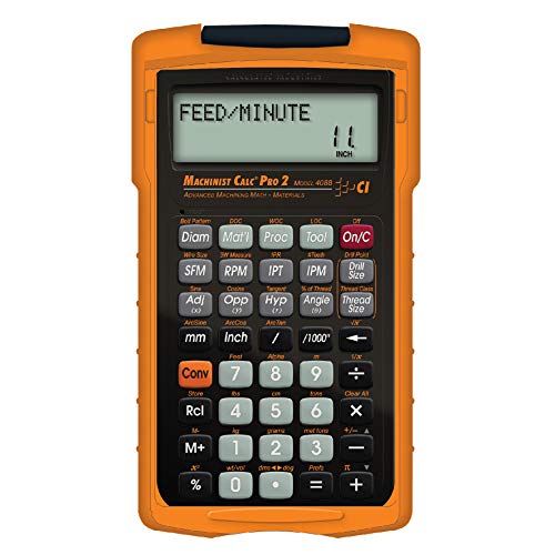 Calculated Industries 4088 Machinist Calc Pro 2 Advanced Machining Calculator | Speeds and Feeds, DOC, LOC and WOC for Materials and Tool settings | Machinists, Setters, Tool & Die Makers, Shop Owners