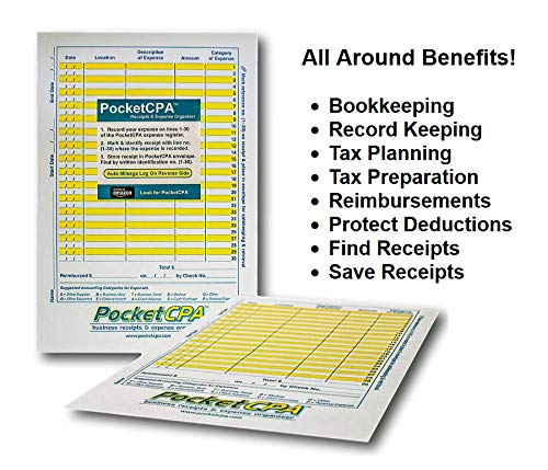 Receipts Organizer & Expense Envelopes. Receipt Organizer Envelopes That Record Business Expenses, Store Receipts and Log Auto Mileage. Organizes Receipts. Saves Taxes. 12/Pack. by PocketCPA.