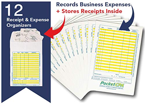 Receipts Organizer & Expense Envelopes. Receipt Organizer Envelopes That Record Business Expenses, Store Receipts and Log Auto Mileage. Organizes Receipts. Saves Taxes. 12/Pack. by PocketCPA.