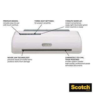 Scotch Brand PRO Thermal Laminator, 12.3-Inch, 1-Minute Warm-up, Fast Lamination, Never Jam Technology, 4-Roller Machine (TL1306)