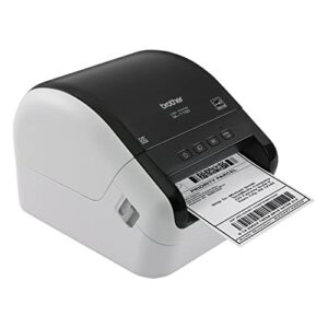 Brother QL-1100 Wide Format Wired Thermal Label Printer, Black - USB Connectivity, 4" Wide, 300 x 300 dpi, 69 Labels Per Minute Professional Monochrome Postage and Barcode Printer