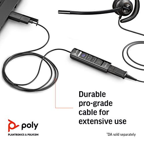 Poly - EncorePro 530 Quick Disconnect (QD) Headset (Plantronics) - Works with Poly Call Center Digital Adapters (Sold Separately) - Acoustic Hearing Protection - Over-the-Ear Wearing Style