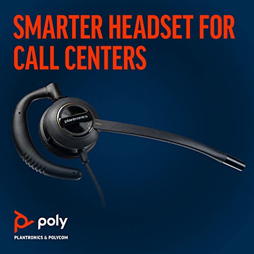 Poly - EncorePro 530 Quick Disconnect (QD) Headset (Plantronics) - Works with Poly Call Center Digital Adapters (Sold Separately) - Acoustic Hearing Protection - Over-the-Ear Wearing Style