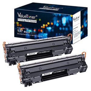 valuetoner compatible toner cartridge replacement for canon 137 crg137 9435b001aa for imageclass mf236n d570 mf247dw lbp151dw mf227dw mf229dw mf216n mf232w mf212w mf217w mf244dw mf249dw (2 black)