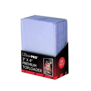 ultra pro 3″ x 4″ super clear premium toploader card protector | 25-count per pack | 1-pack