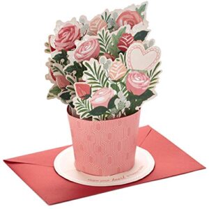 hallmark paper wonder pop up valentines day card, displayable bouquet (happy heart)