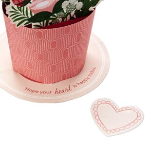 Hallmark Paper Wonder Pop Up Valentines Day Card, Displayable Bouquet (Happy Heart)