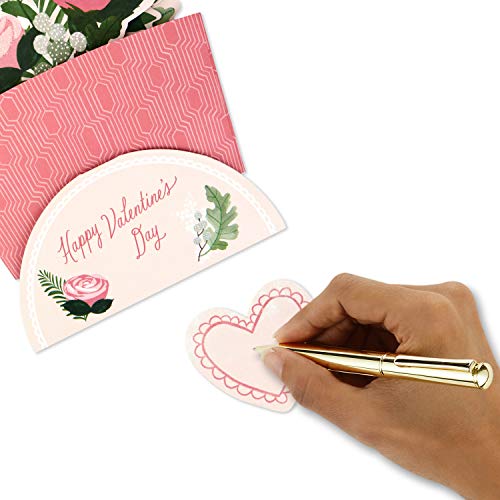 Hallmark Paper Wonder Pop Up Valentines Day Card, Displayable Bouquet (Happy Heart)