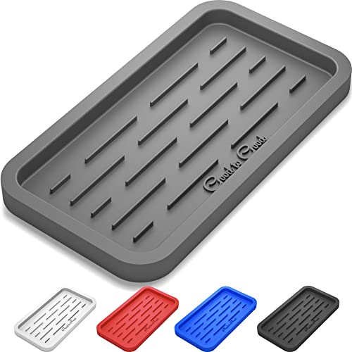 GOOD TO GOOD Sponges Holder - Kitchen Sink Organizer Silicone Tray for Sponge, Soap Dispenser, Scrubber, and Other Dishwashing Accessories