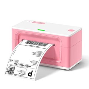 MUNBYN Pink Label Printer, Shipping Label Printer for Shipping Packages & Small Business, 2.25 Inch x 1.25 Inch Direct Thermal Labels