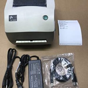 #S6B Zebra TLP 2844 Printer 2844-10301-0001 W/New Adapter, USB, Power Cables &Print