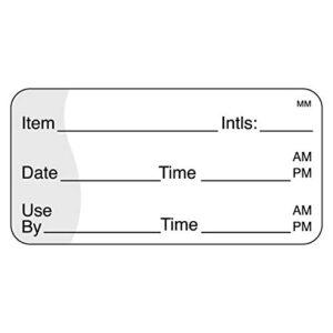 DayMark Safety Systems-IT110117 Removable Item/Date/Time Use-by Shelf-Life Label, 1" x 2" (Roll of 1000)