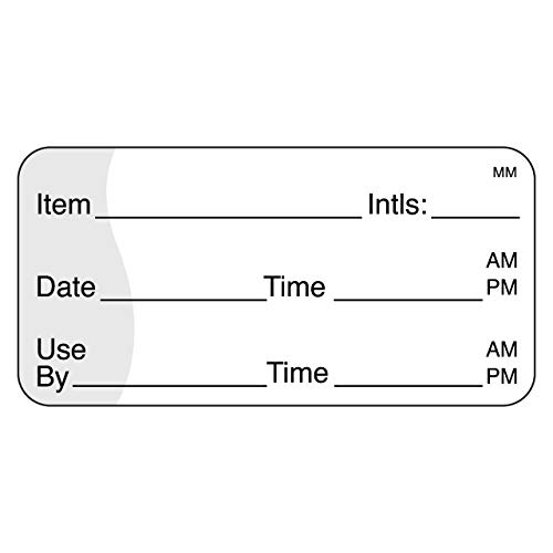 DayMark Safety Systems-IT110117 Removable Item/Date/Time Use-by Shelf-Life Label, 1" x 2" (Roll of 1000)