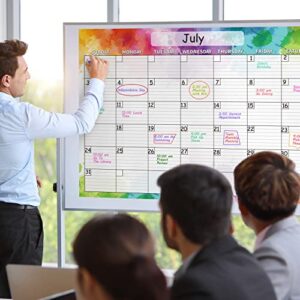 Dry Erase Calendar – Large Dry Erase Calendar for Wall, Undated Quarterly Wall Calendar, 27.8" x 40" Monthly Calendar, Reusable Laminated Calendar Whiteboard, Great Organizer for Home, Office, School