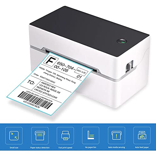 N/A HighSpeed Desktop Shipping Label Printer USB + BT Direct Thermal Printer Label Maker Sticker for Shipping Labels Printing (Color : USB and BT)