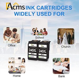 FAcms Remanufactured Canon 245XL Black Ink Replacement for Canon PG-245 PG-245XL PG 245XL 245 243 Ink Cartridge to use with Pixma MX492 MX490 MG2522 MG2520 MG2420 MG2920 MG2922 MG3022 Printer(2 Black)